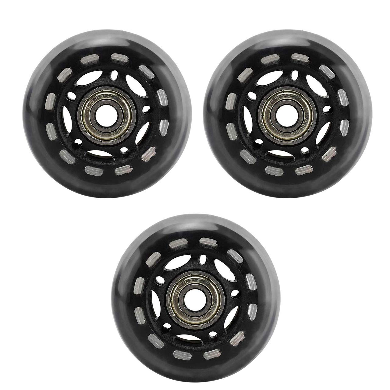 NEWCOMDIGI 64mm 8 Pack Inline Skate Wheels Skates, Skateboards Scooters Inline Roller Skating Inline Skate Parts Wheels Replacement Wheels with Bearings