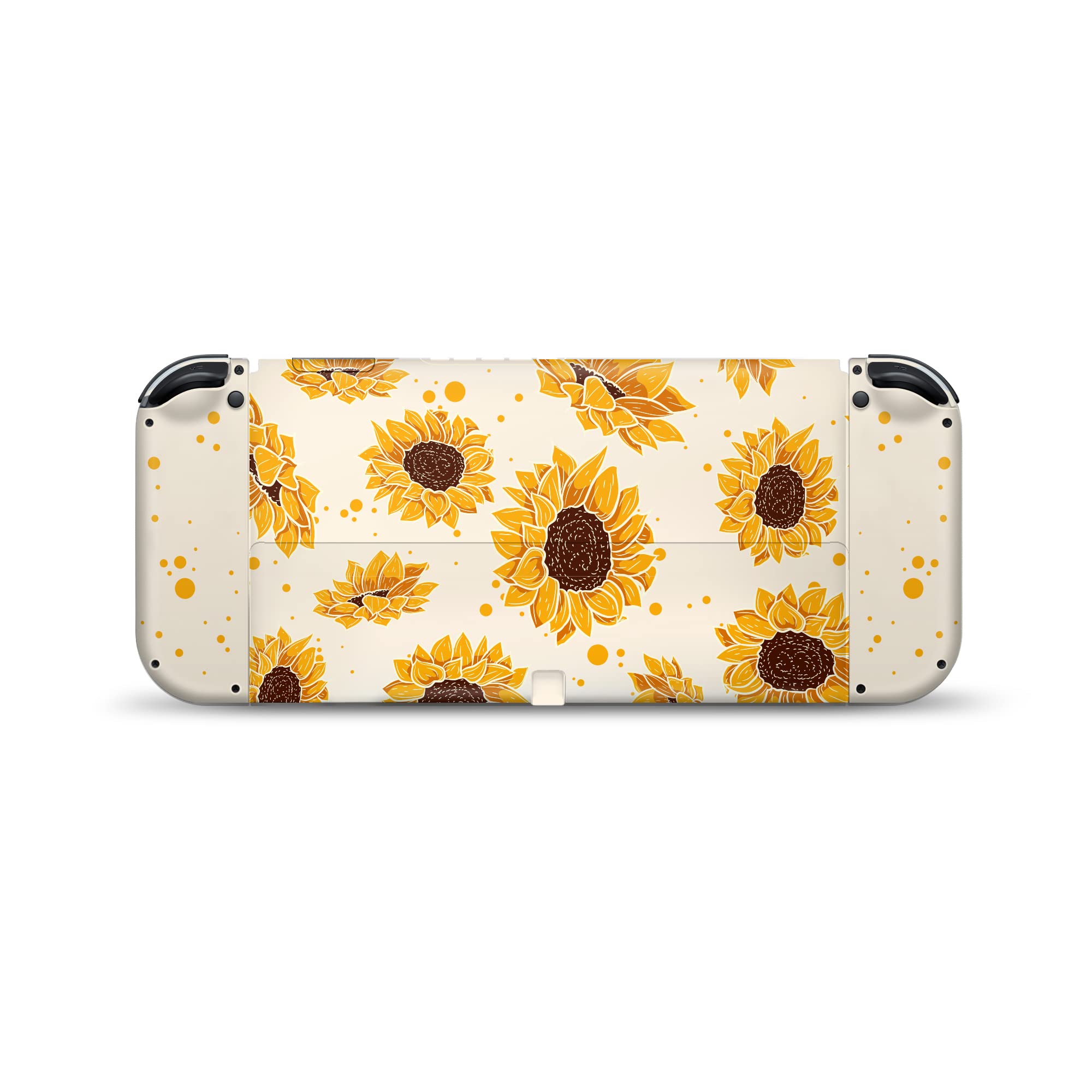 Tacky Design Sunflower Skin Compatible with Nintendo Switch OLED Skin - Vinyl 3M Stickers Set - Compatible with Nintendo Switch OLED Skin Joy Con, Console, Dock Wrap - Decal Full Wrap