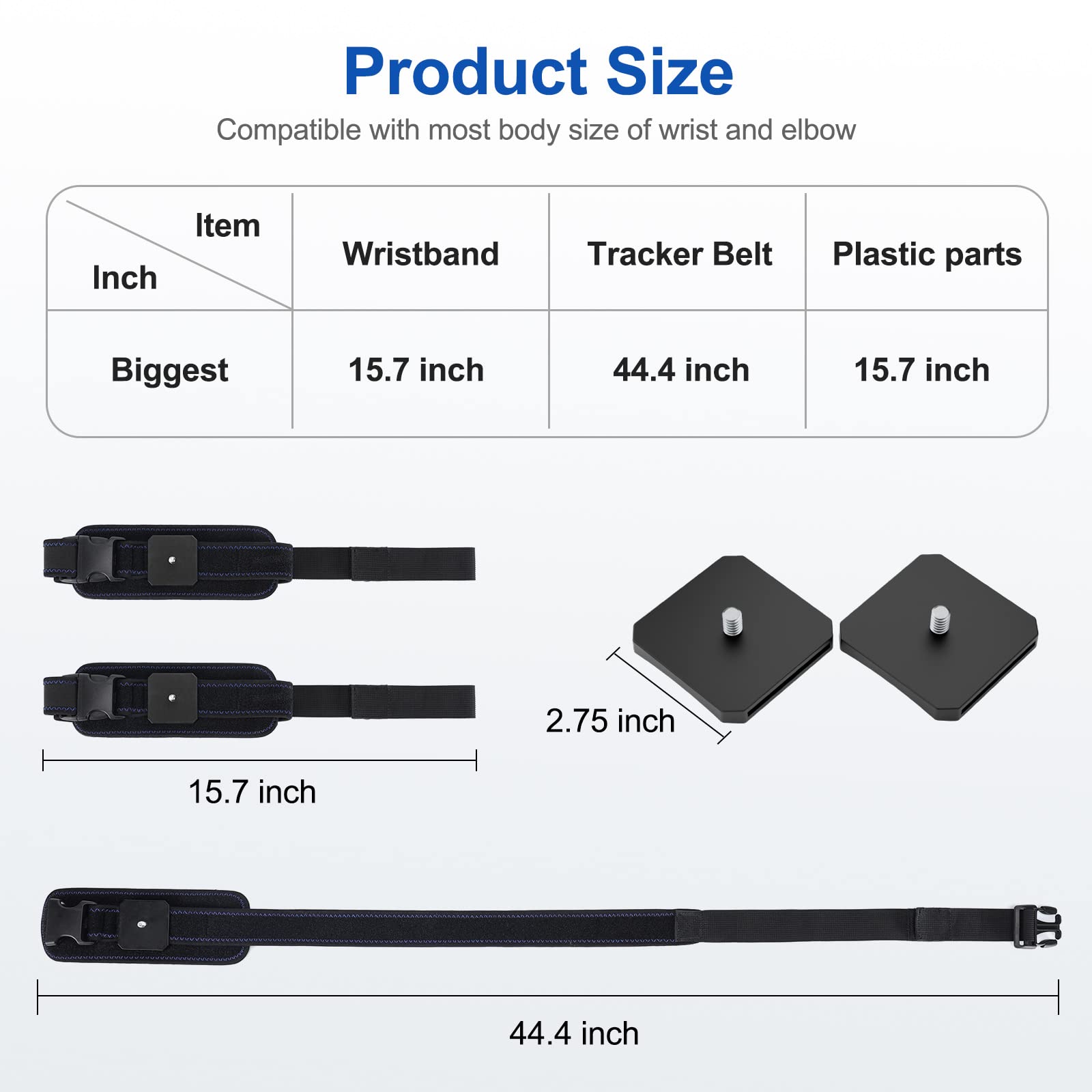 VR Tracker Belt and Straps Accessories Compatible with PC HTC Vive Trackers for Full Body Tracking (Trackers NOT Included)
