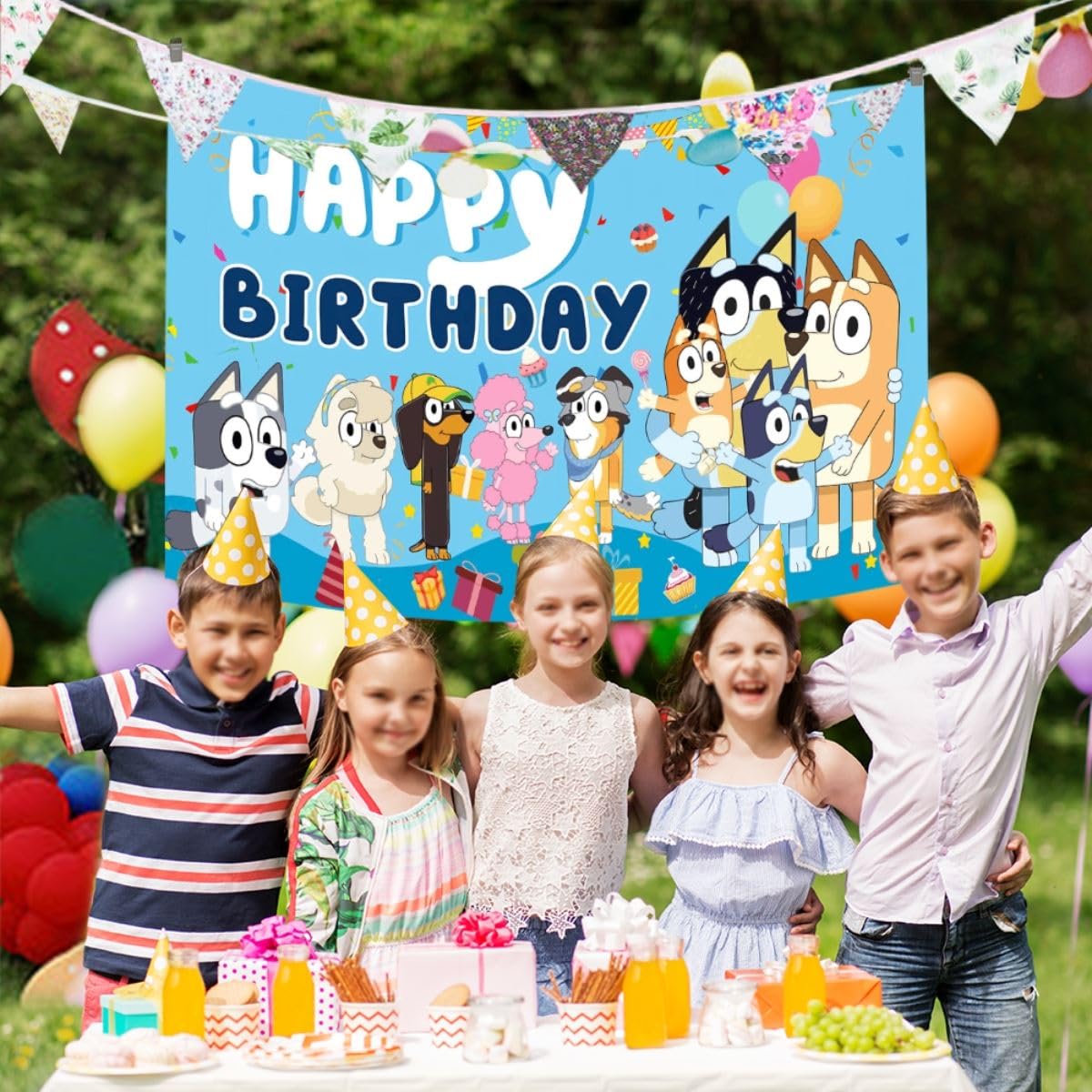 Party Cake Table Decorations Baby Shower Banner Cartoon Anime Party Supplies Party Cake Table Decorations Baby Shower Banner Photo Booth Studio Props Birthday Party Supplies (5X3.3FT)