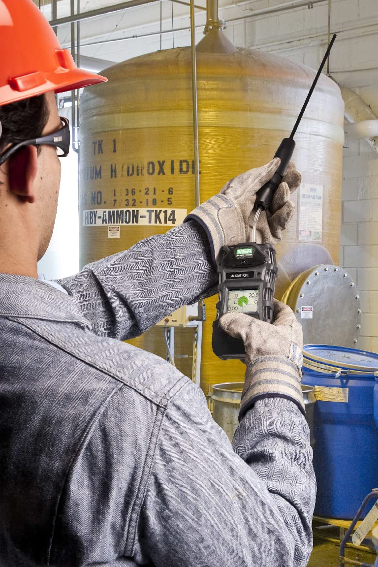MSA 10116926 ALTAIR 5X Multi-Gas Detector - (LEL, O2, CO, H2S), 10' Line, 1' Probe, Charcoal Device with Monochrome Display, Portable Gas Monitor, UL/CSA, Includes Instrument/Line/Probe
