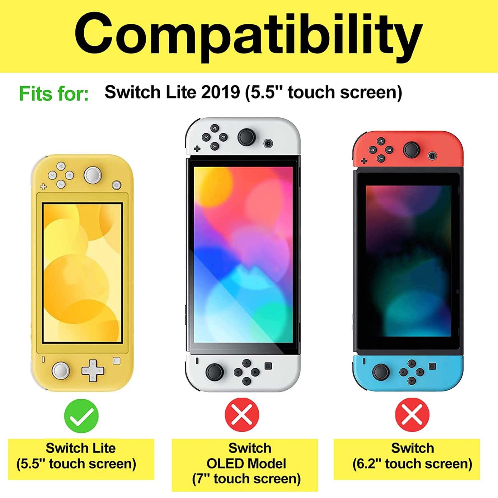 ProCase Protective Case for Nintendo Switch Lite with 2 Pack HD Clear Screen Protectors, Anti-Scratch Grip Case Shock-Absorption Soft TPU Cover for Full Protection and Ergonomic Design -Clear