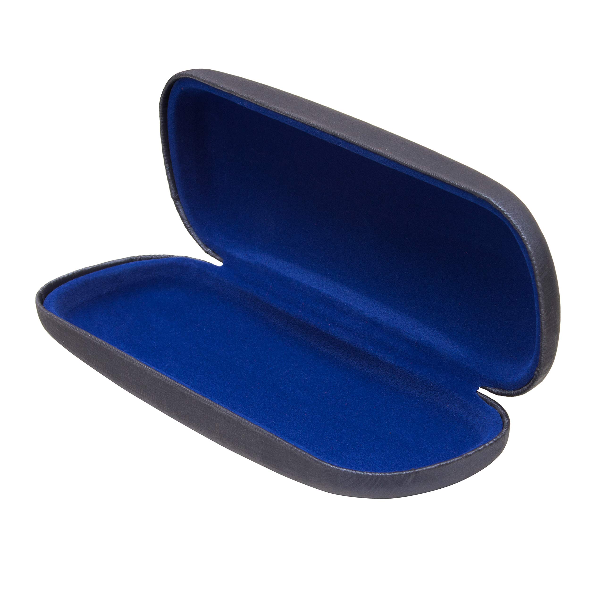 Noble Hard Shell Brushed Eyeglass Case with Microfiber Cleaning Cloth β Premium Eye Glass Carry Case with Enhanced Frame and Lens Protection β Ideal for Glasses & Sunglasses (Black)