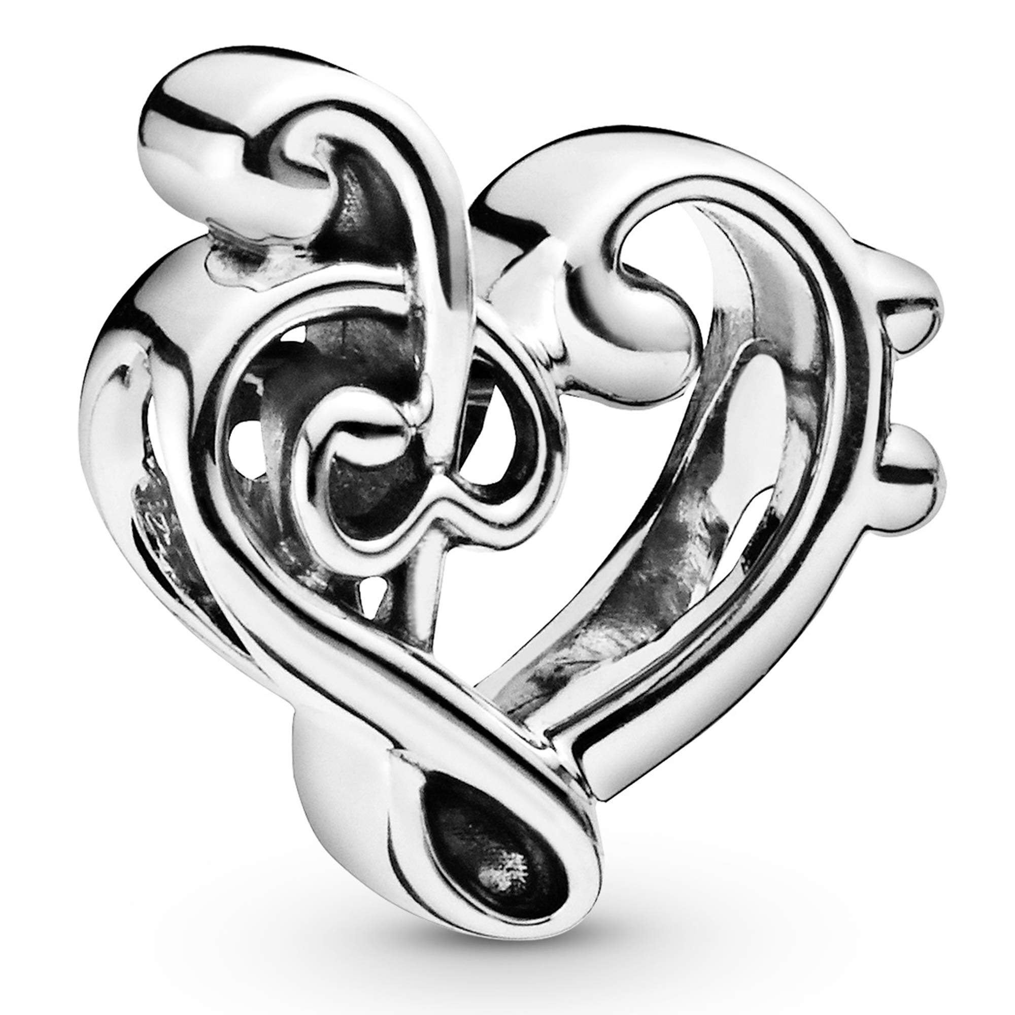 Pandora Jewelry Heart Treble Clef Sterling Silver Charm