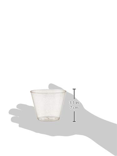 Oojami 100 count Gold Glitter 9 oz Party Cups Old Fashioned Tumblers