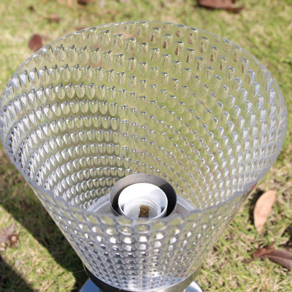 Pcqre Modern Minimalist Creative Lawn Lamp Outdoor Lighting Column Lamp Courtyard Waterproof Decoration Post Lamp Home Garden Stainless Steel Anti-Rust Pillar Light E27