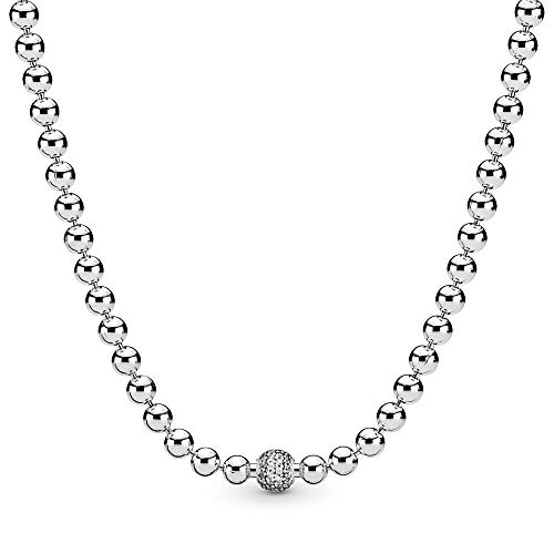 PANDORA Beads & Pave, Clear CZ Necklace