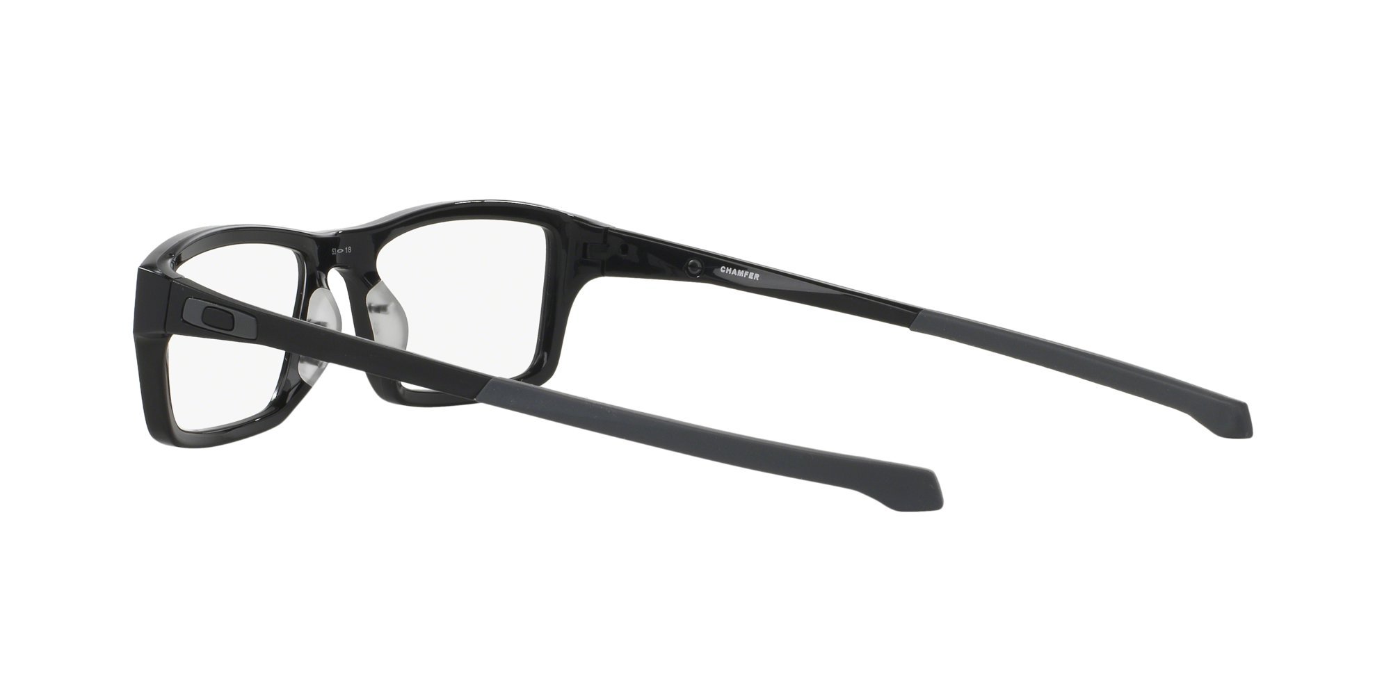 Oakley Men's Ox8039 Chamfer Rectangular Prescription Eyeglass Frames, Satin Black/Demo Lens, 51 mm