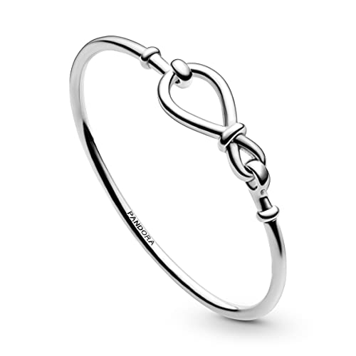 Pandora Jewelry Infinity Knot Bangle Bracelet for Women - Sterling Silver - 7.5"