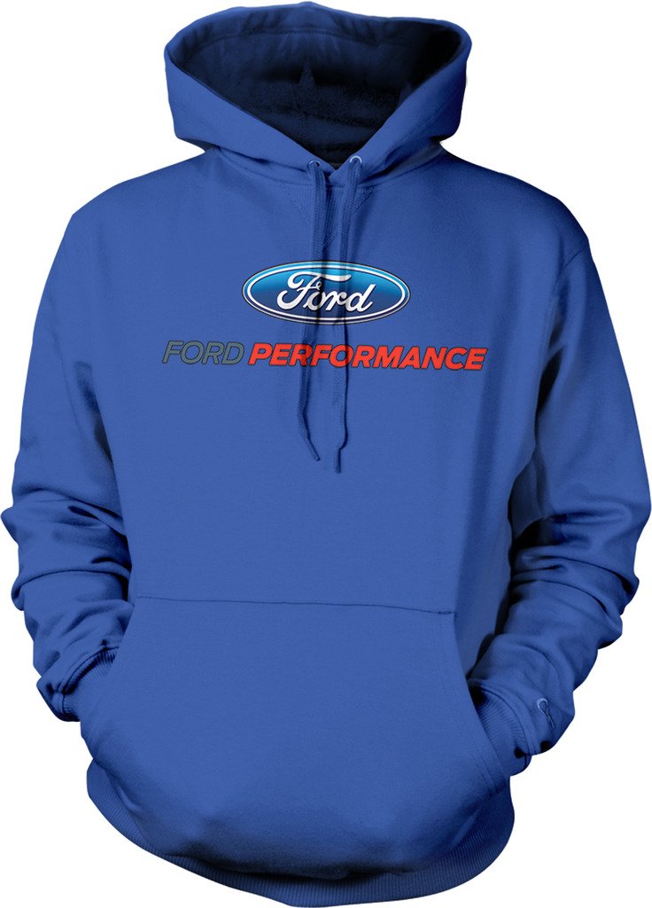NOFO Clothing Co Ford Performance, Officially Licensed Ford Design Hooded Sweatshirt, XL Royal