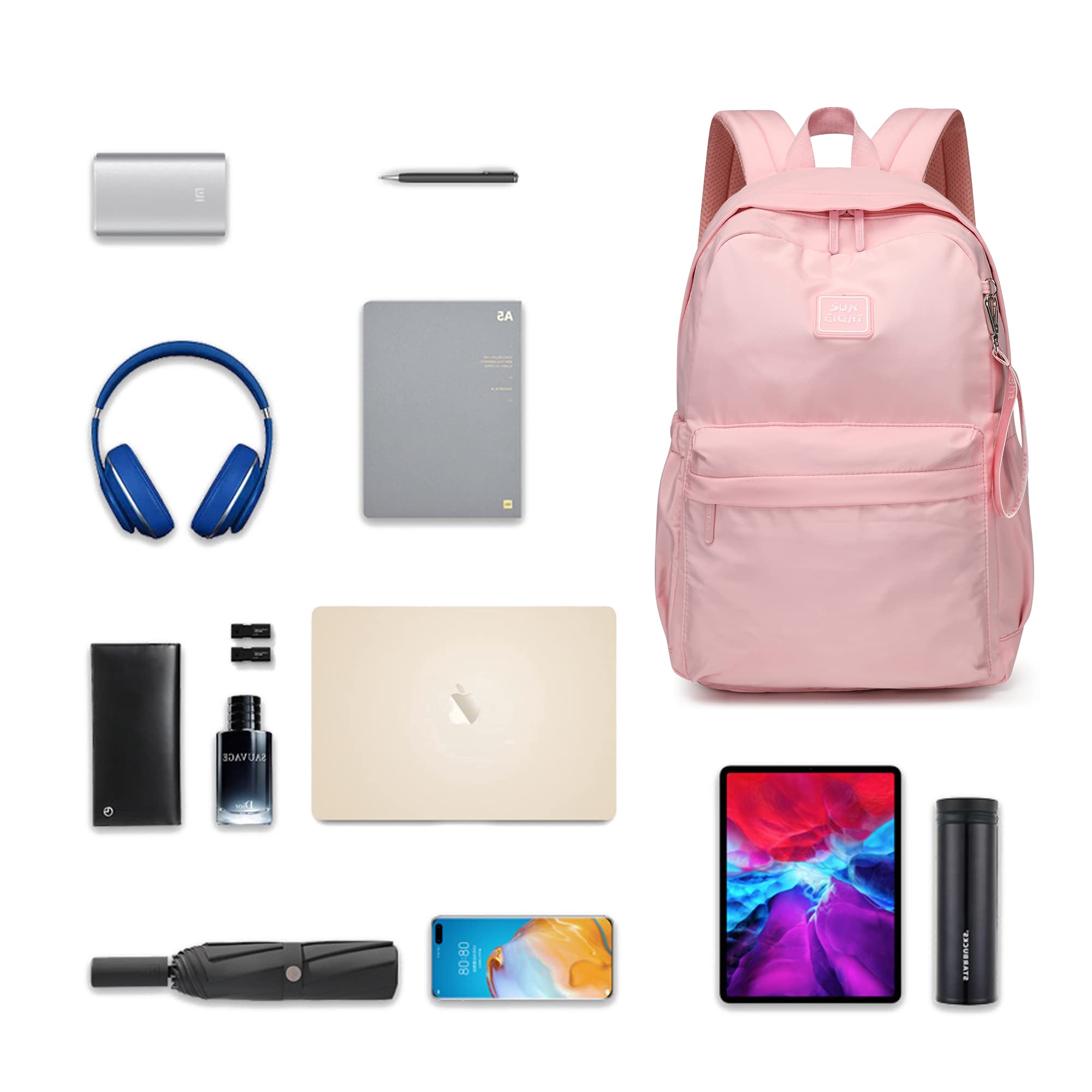Reqinqin Backpack for Girls Backpack Pink Waterproof Large Space School Backpack Suitable for Age for Over 6 Years old Kids Elementary Bookbag Lightweight Travel Toddler Backpack(Pink )