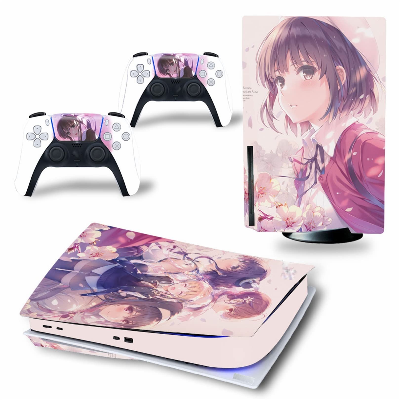WREXIL LEEWEE for PS5 Skin Disc Edition & Digital Edition Console and Controller Vinyl Cover Skins Wraps Scratch Resistant, Compatible with for PS5 183487 No Foaming (Size : Digital Edition)