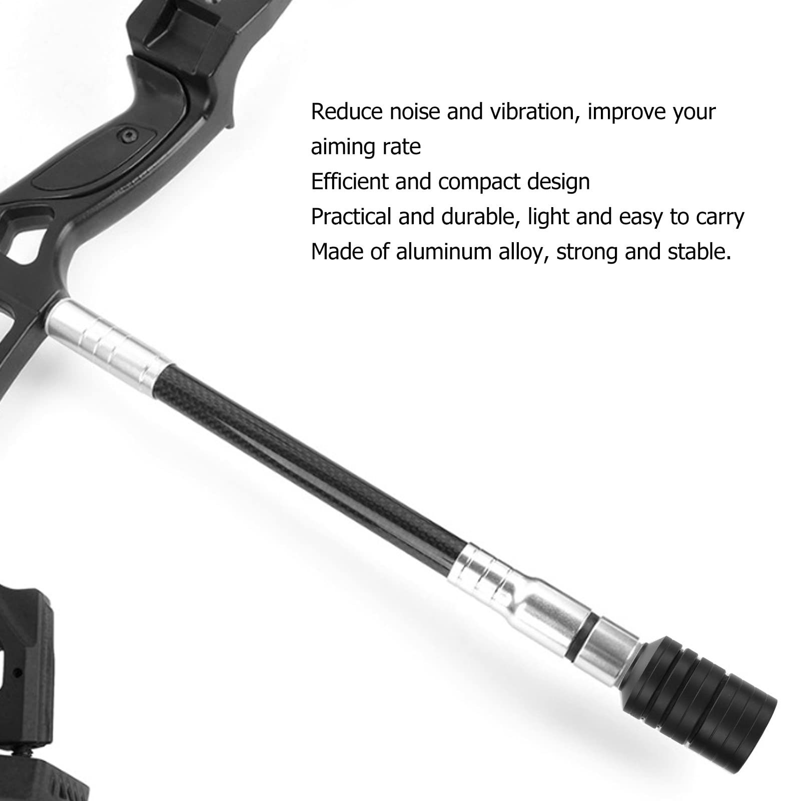 VGEBY Stabilizer Weights, Archery Bow Stabilizer Weight Kit Detachable Aluminum Alloy Counterweight Kit for Recurve Bow and Compound Bow Black Black Stabilizer Weights Recurve Bow