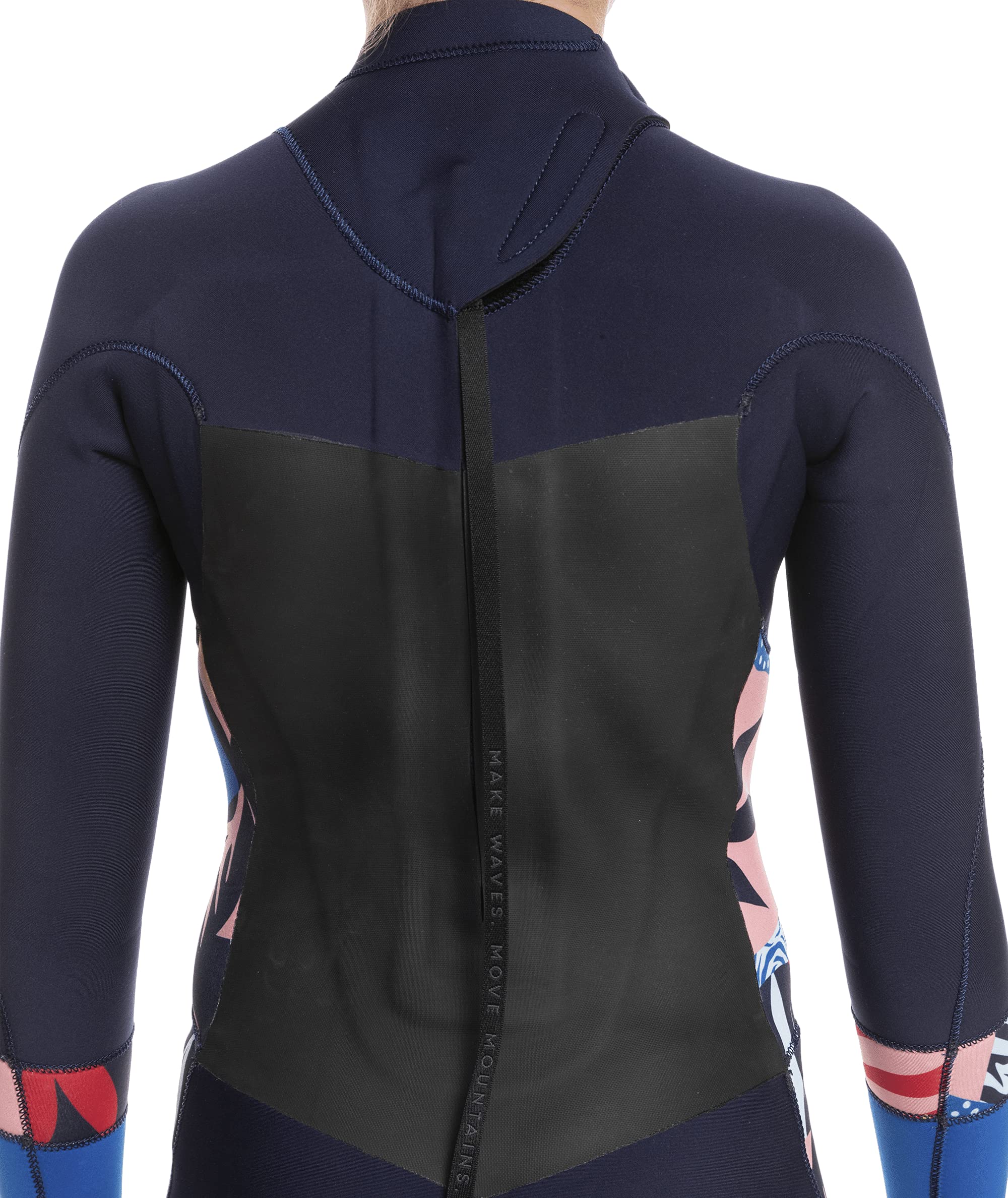 Roxy Girls 3/2 Syncro Girl Back Zip GBS Wetsuit - Black/Pale Coral/Butter | 14G