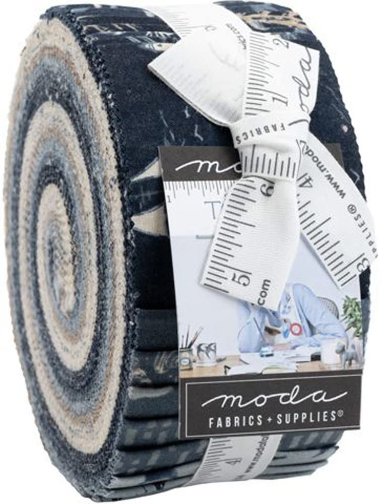 Moda Fabrics to The Sea Moda Jelly Roll by Janet Clare, 40 2.5-inch x 44-inch Precut Fabric Strips