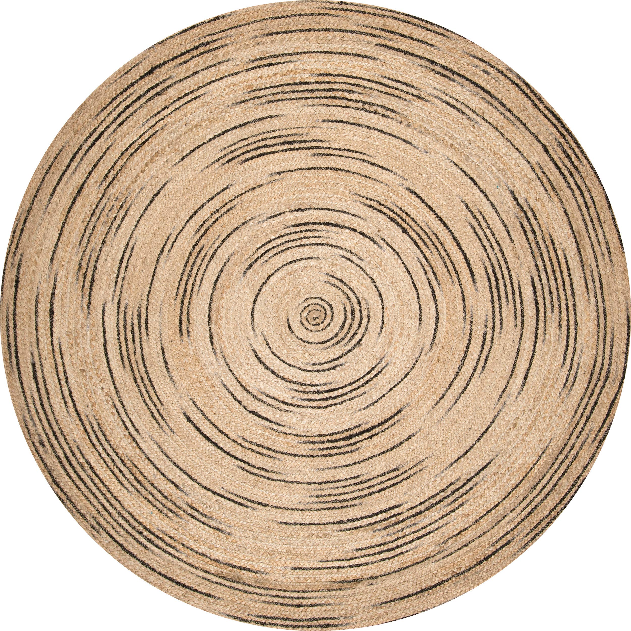 nuLOOM Braided Chelsea Jute Area Rug, 8' Round, Natural