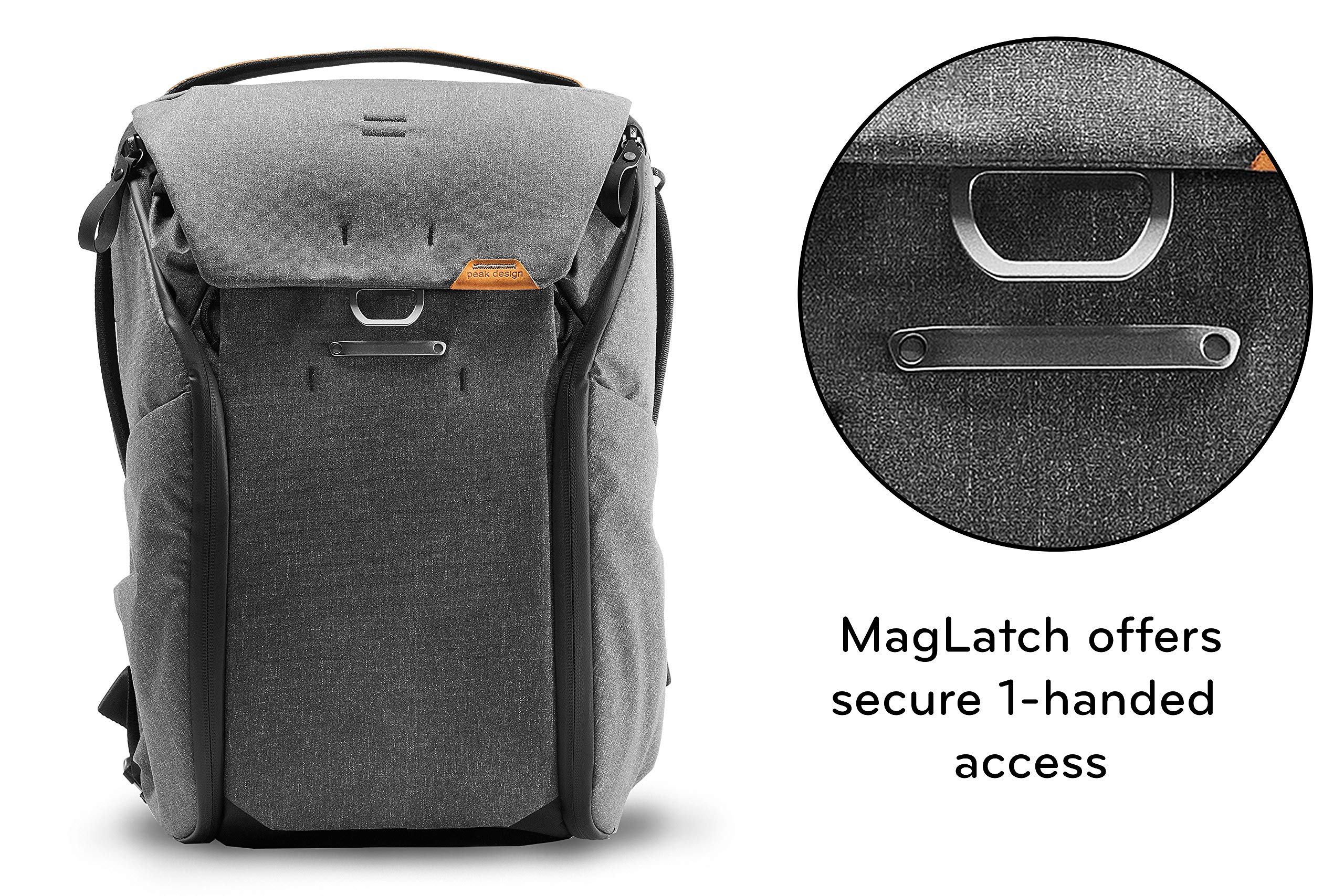 Peak Design Everyday Backpack V2 20L Charcoal, Camera Bag, Laptop Backpack with Tablet Sleeves (BEDB-20-CH-2)