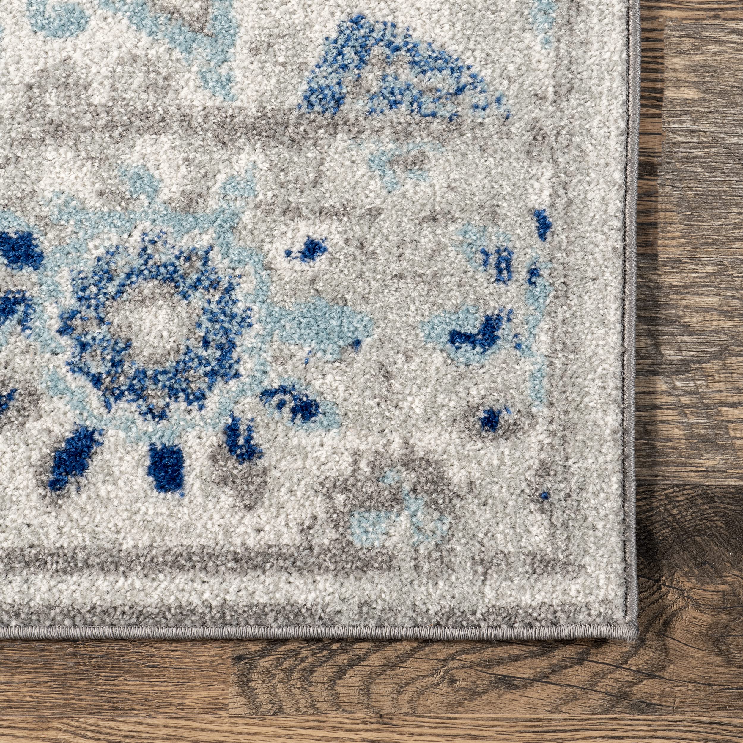 nuLOOM Kiyoko Vintage Floral Area Rug, 7x9, Blue