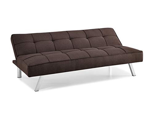Pearington Multifunctional Convertible Sofa, Couch, Lounger, Bed-Durable Metal Legs on Frame, Brown Futon,