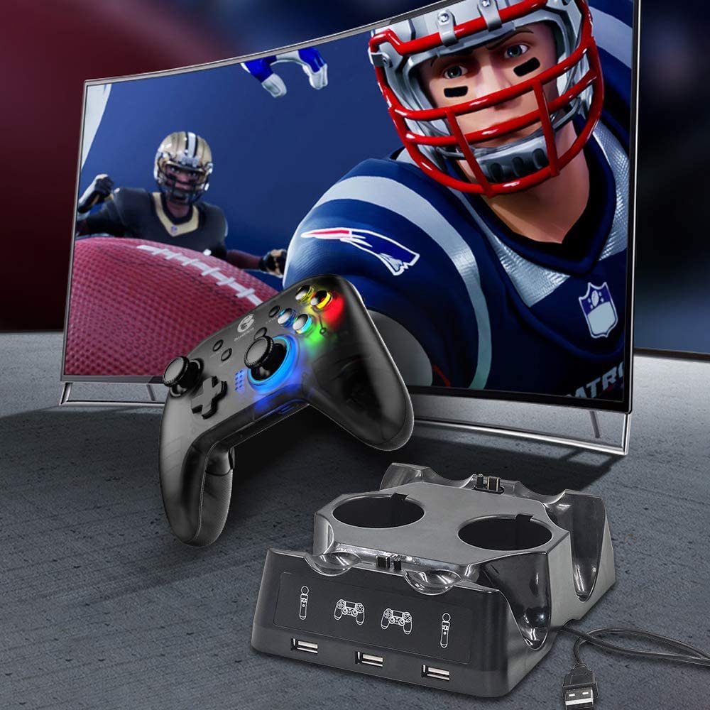 PS4 VR Charging Station, Tohilkel Move Controller Charger Station for PS4/PS4 Slim/PS VR Move Motion, Black