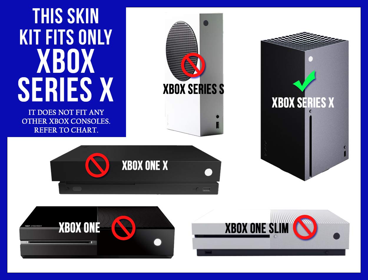 Silver CHROME MIRROR - Vinyl Decal Mod Skin Kit by System Skins - Compatible with Microsoft Xbox Series X Console (XBX)