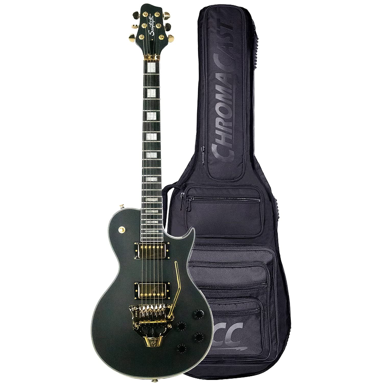 Sawtooth 6 String Vudu 22 Fret w Floyd Rose FRX Electric Guitar, Right (ST-ES-SBMGR-1)