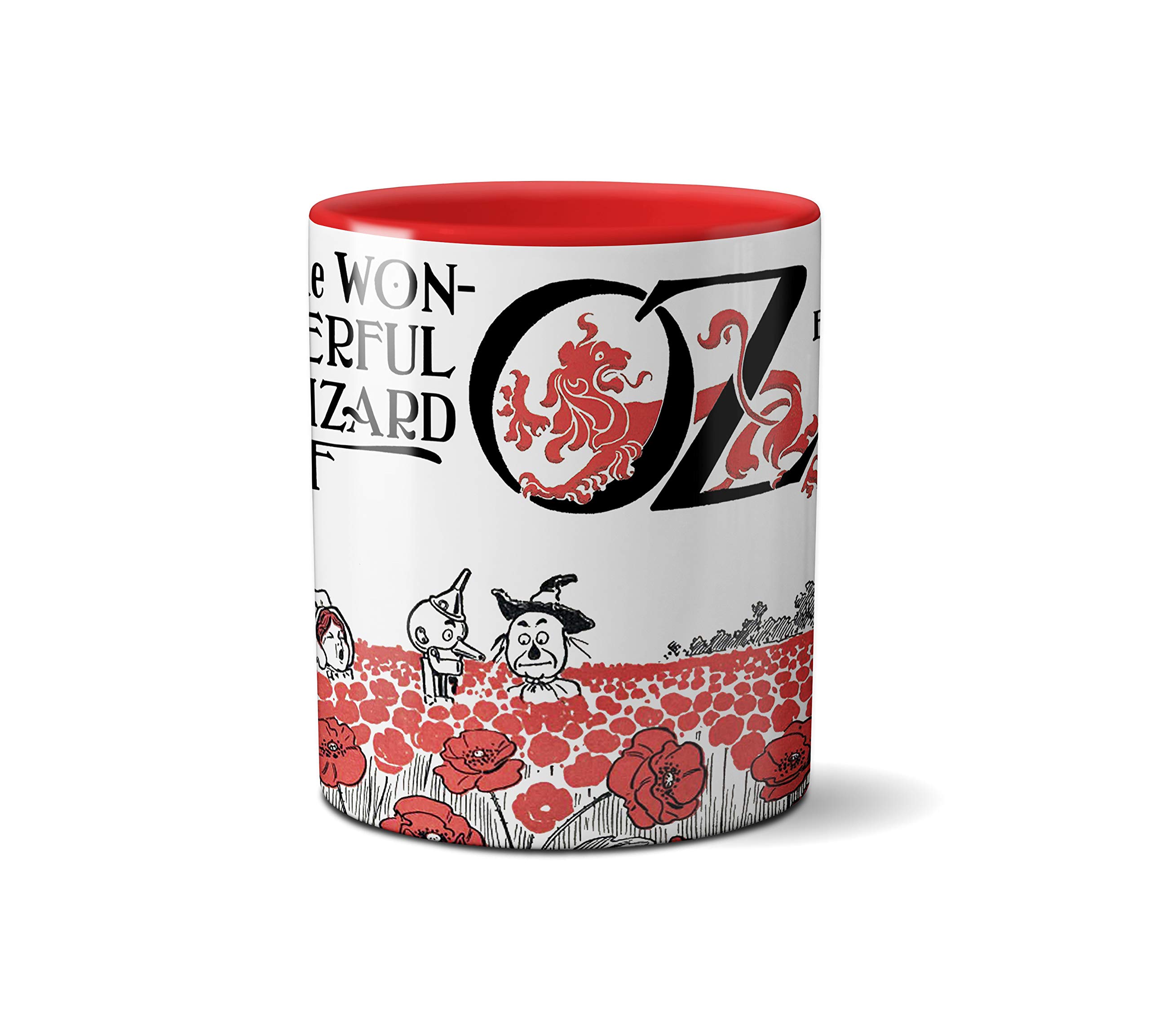 The Wonderful Wizard of Oz by Frank Baum Mug. Coffee Mug with Wizard of Oz Poppy field book design,Literature Mug, Book Mug, Bookish Mug, Book Lover Mug