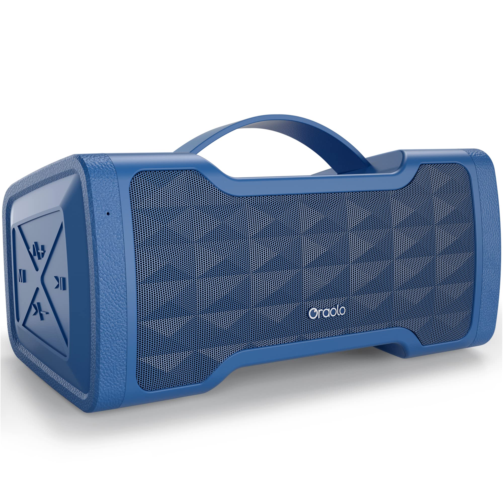 Oraolo Loud Bluetooth Speakers 40W Portable Bluetooth Speaker Large Stereo Sound, IPX6 Waterproof, Support USB/AUX Input, Built-in Mic for Home Party Outdoor (Blue)