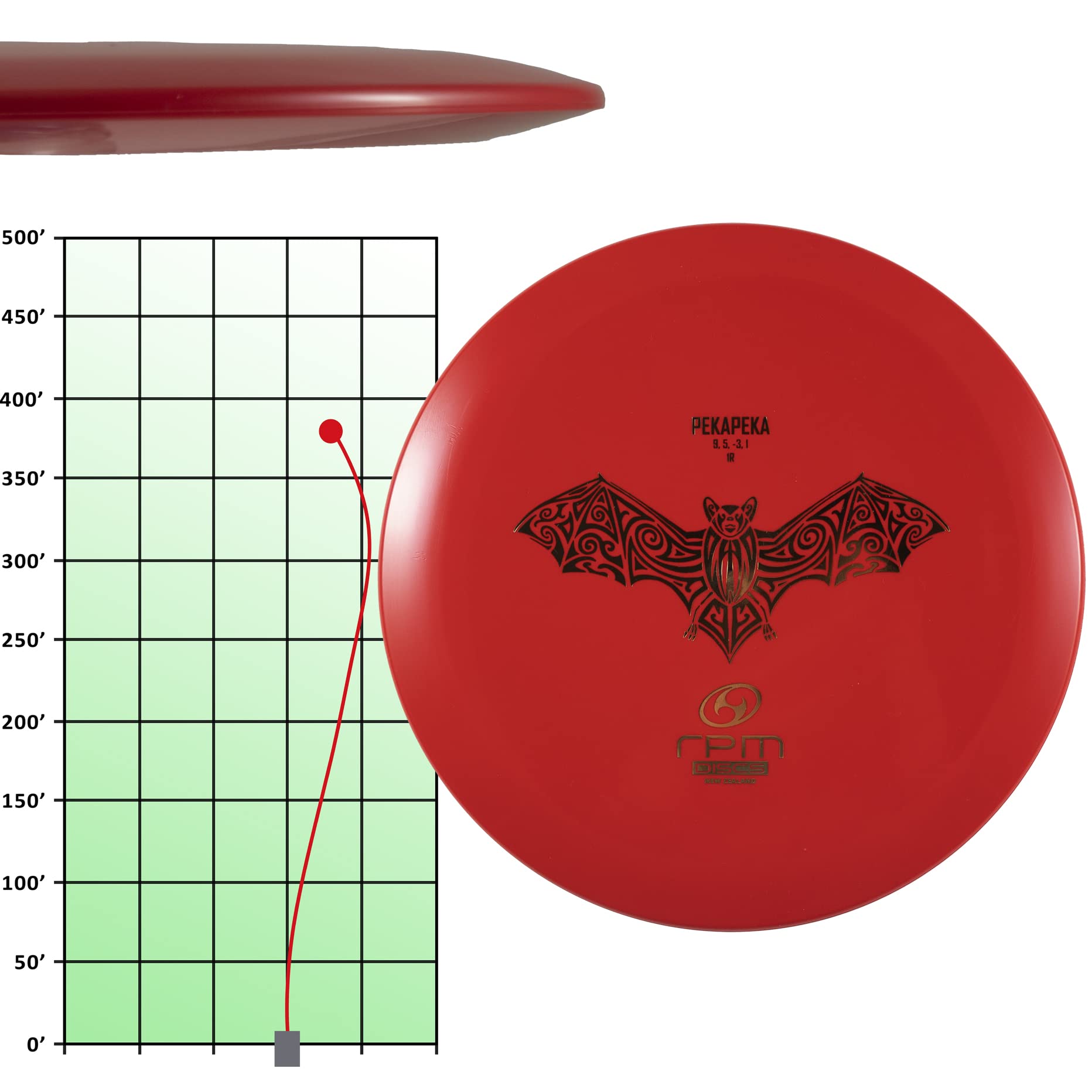 RPM Discs Pekapeka Strata Plastic | Fairway Driver Golf Disc | Beginner Friendly Disc Golf Driver [Stamp Color & Weight May Vary] (Yellow)