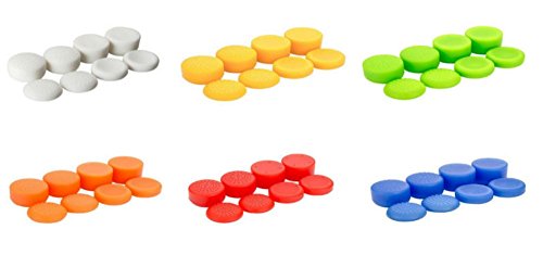 Pack of 8 pcs Analog Controller Gamepad Raised Antislip Thumb Stick Grips Thumbsticks Joystick Cap Cover for PS5, PS4, PS3, Switch Pro, Xbox one, Xbox 360, Wii U, PS2 Controller (Orange)