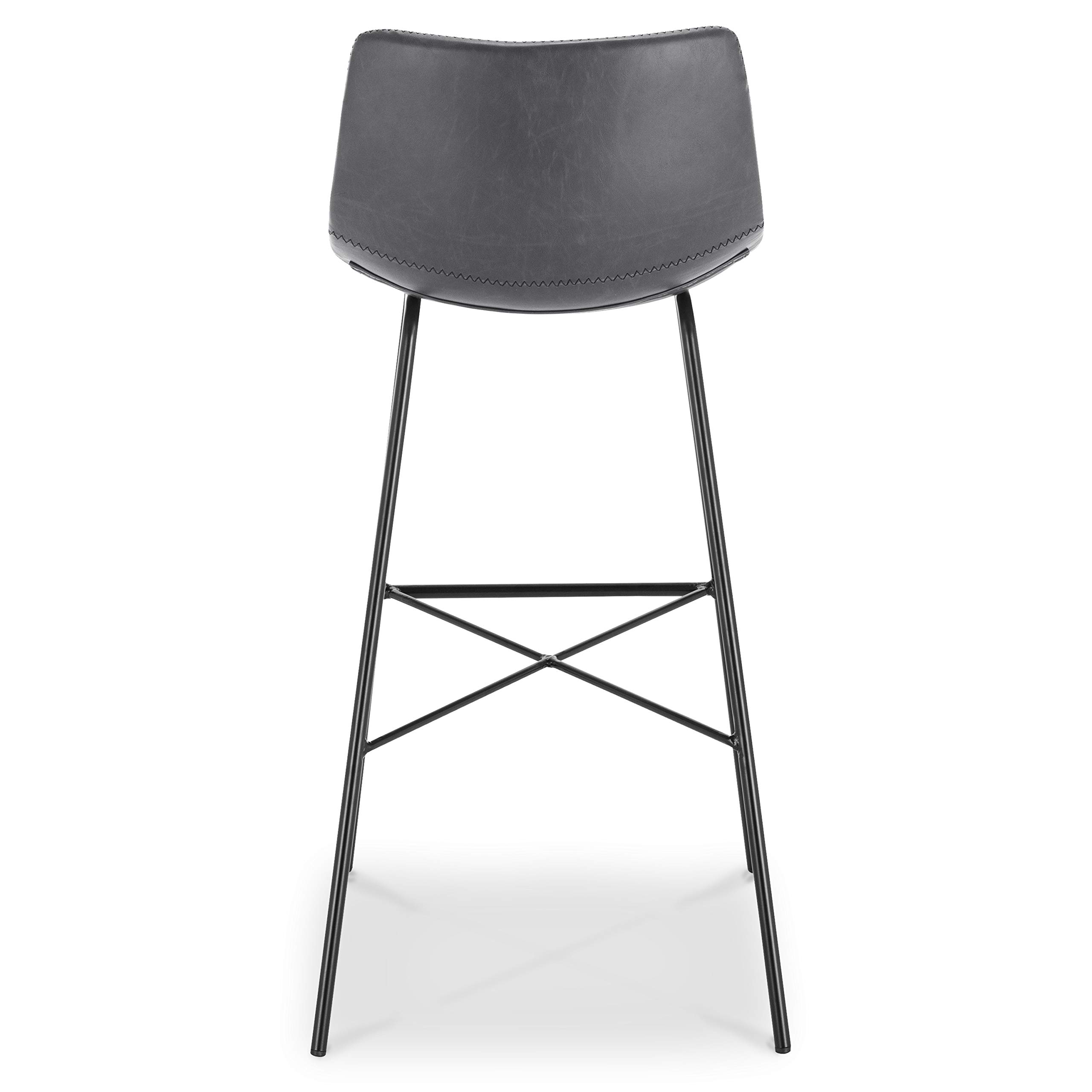 POLY & BARK Paxton 29β Bar Stool in Grey, Set of 3