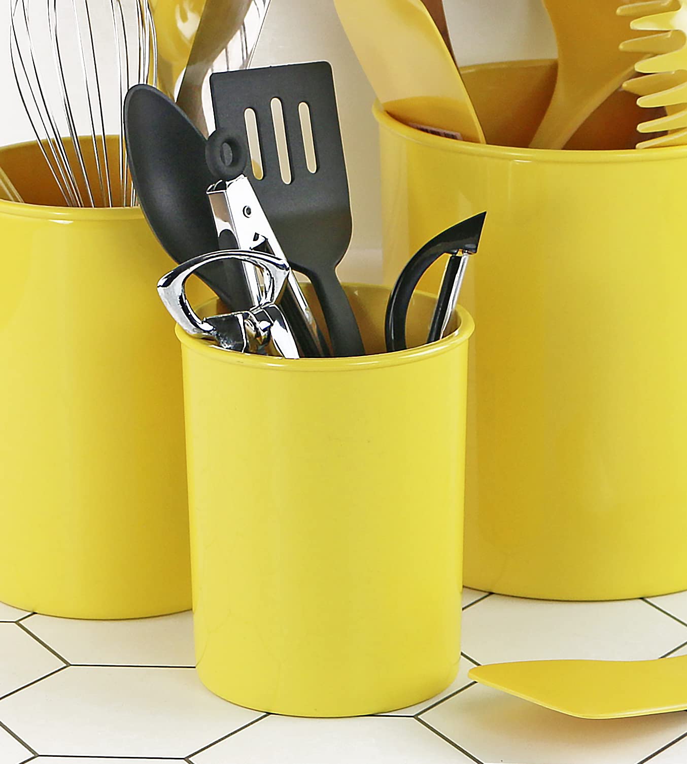 Reston Lloyd Multipurpose Utensil/Crock Holder, Small/Short Crock, Lemon