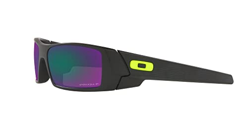Oakley Men's Oo9014 Gascan Rectangular Sunglasses, Hi Res Matte Black/Prizm Jade Polarized, 60 mm