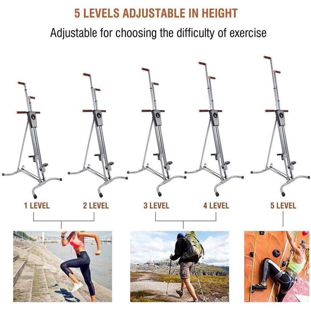 Vertical Climber Cardio Exercise-Folding Exercise Climbing Machine,Total Body Workout Climber Machine for Home Gym, Exercise Bike for Home Body Trainer
