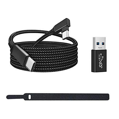 Saycker Link Cable Compatible for Oculus Quest 2, Fast Charing, PC Data Transfer USB for VR Headset and Gaming PC(Black#3M)