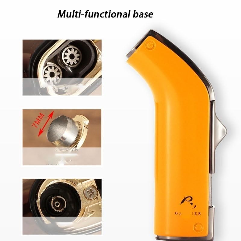 New Lighter Two-Piece Set, Fillable Gas, Windproof Flame, Easy to Carry, Suitable for Boyfriend Girlfriend Father (Color : C3)