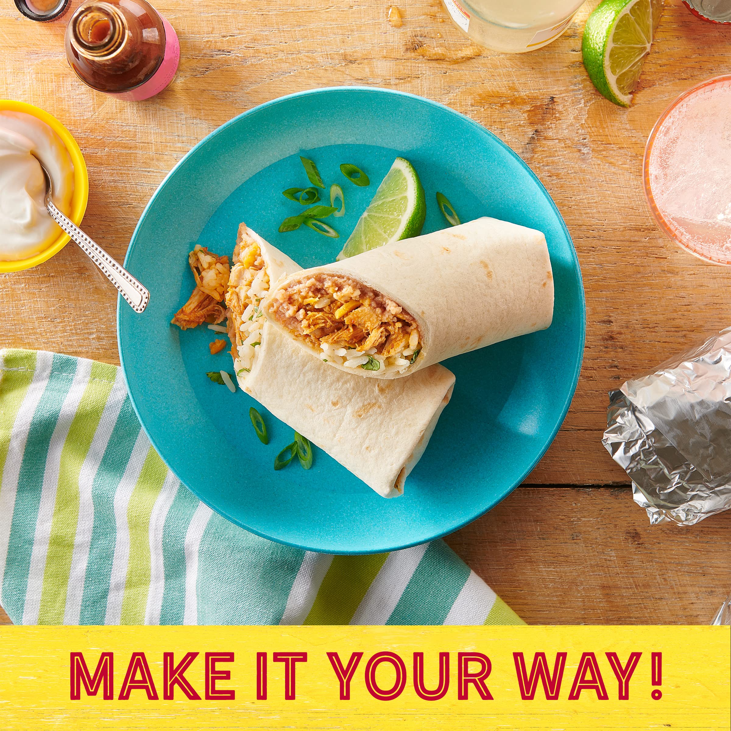 Old El Paso Flour Tortillas, For Burritos, 8 ct., 11 oz.