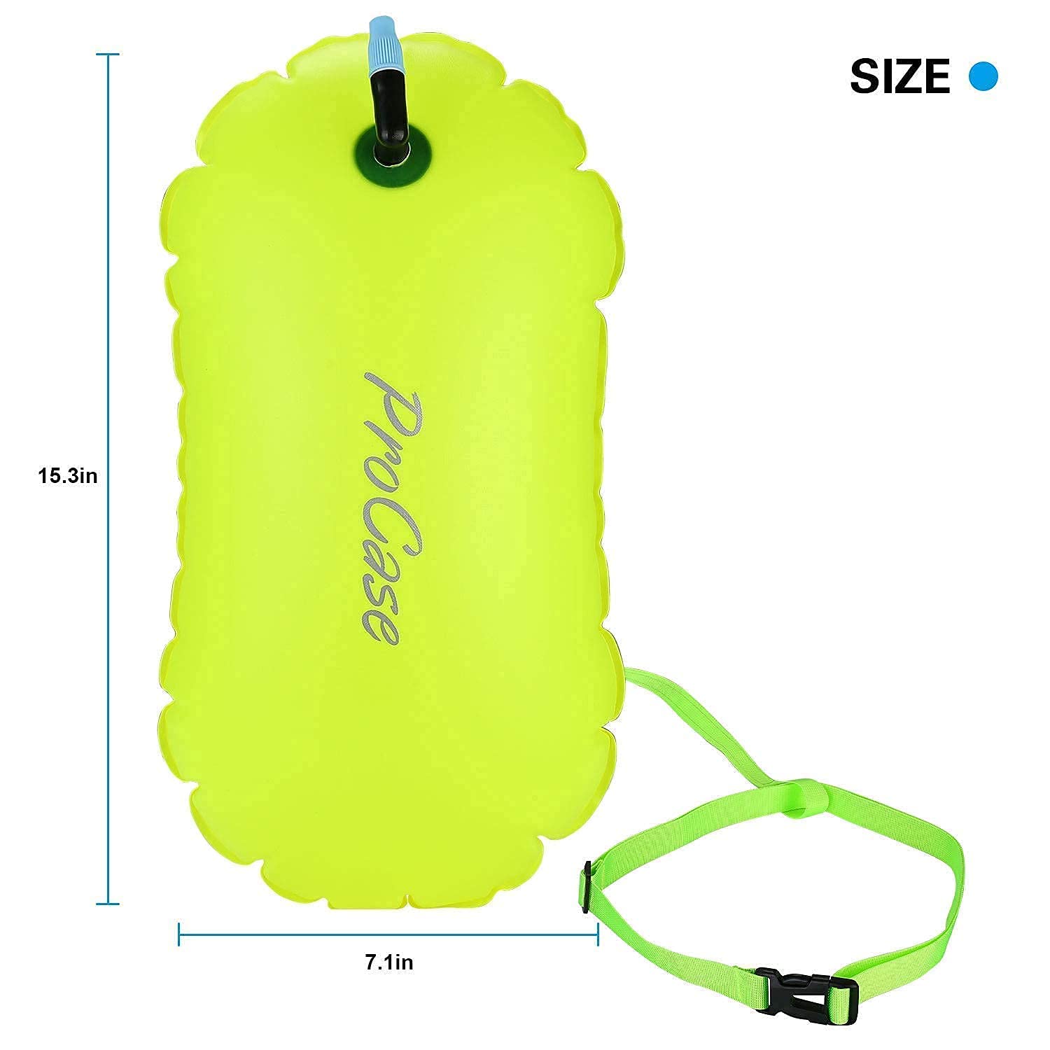 ProCase Swimming Bubble Safety Float with Adjustable Waist Belt Bundle with 35L Waterproof Swim Buoy Backpack