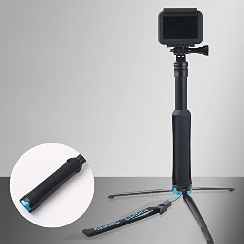 Ronyme Portable Selfie Stick Tripod Stand Extension Pole for Action Cameras - with Long Screw