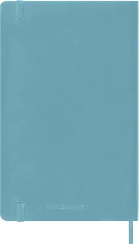 Moleskine Classic Notebook, Soft Cover, Large (5" x 8.25") Ruled/Lined, Reef Blue, 192 pages