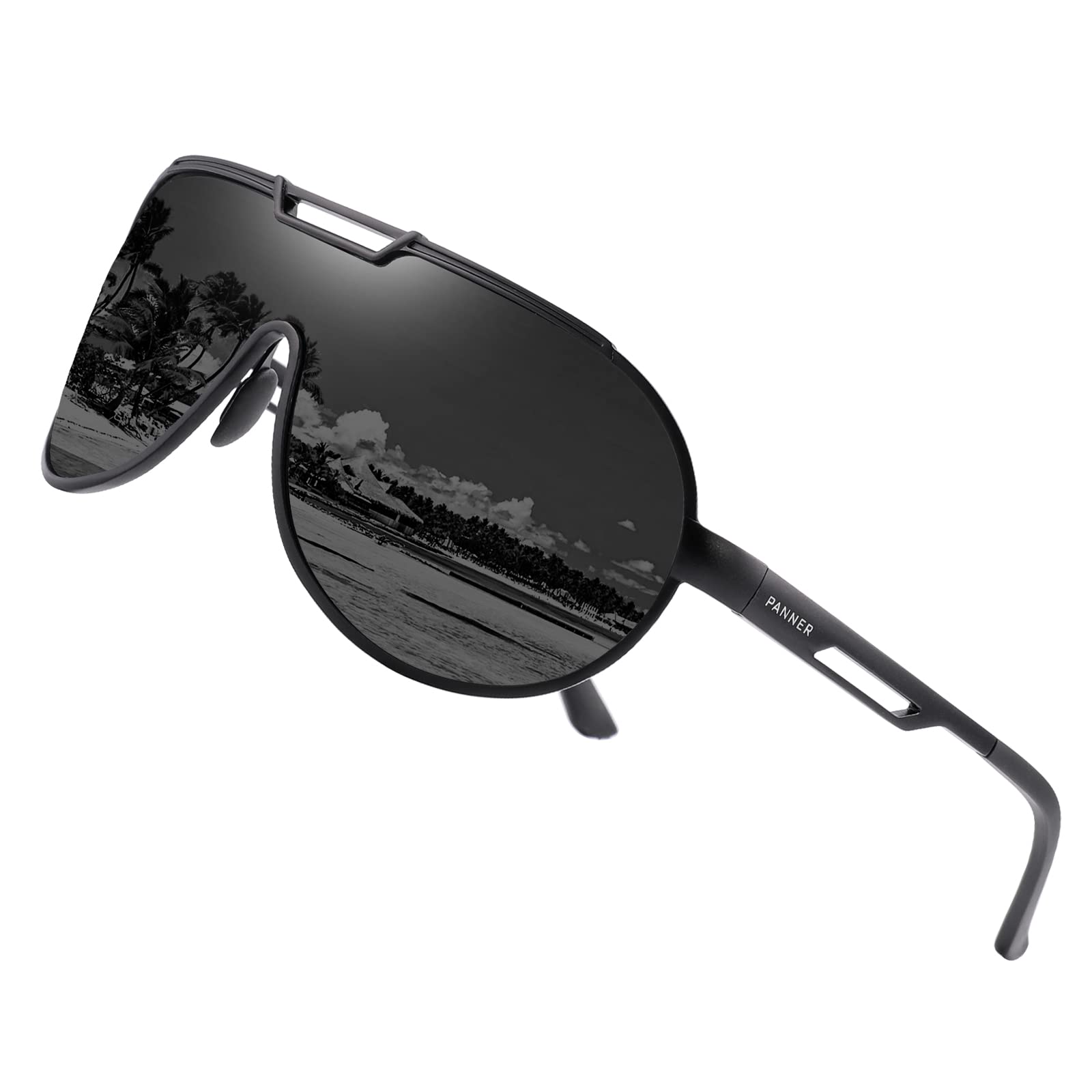 PANNER Men's Retro Aviator Polarized Sunglasses UV400 Protection Al-Mg Metal Frame Lightweight Outdoor