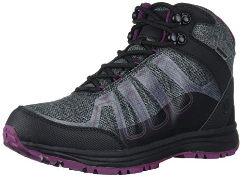 Northside Women's Gamma Mid WP Hiking Boot, Dark gray/wine, 10 M US