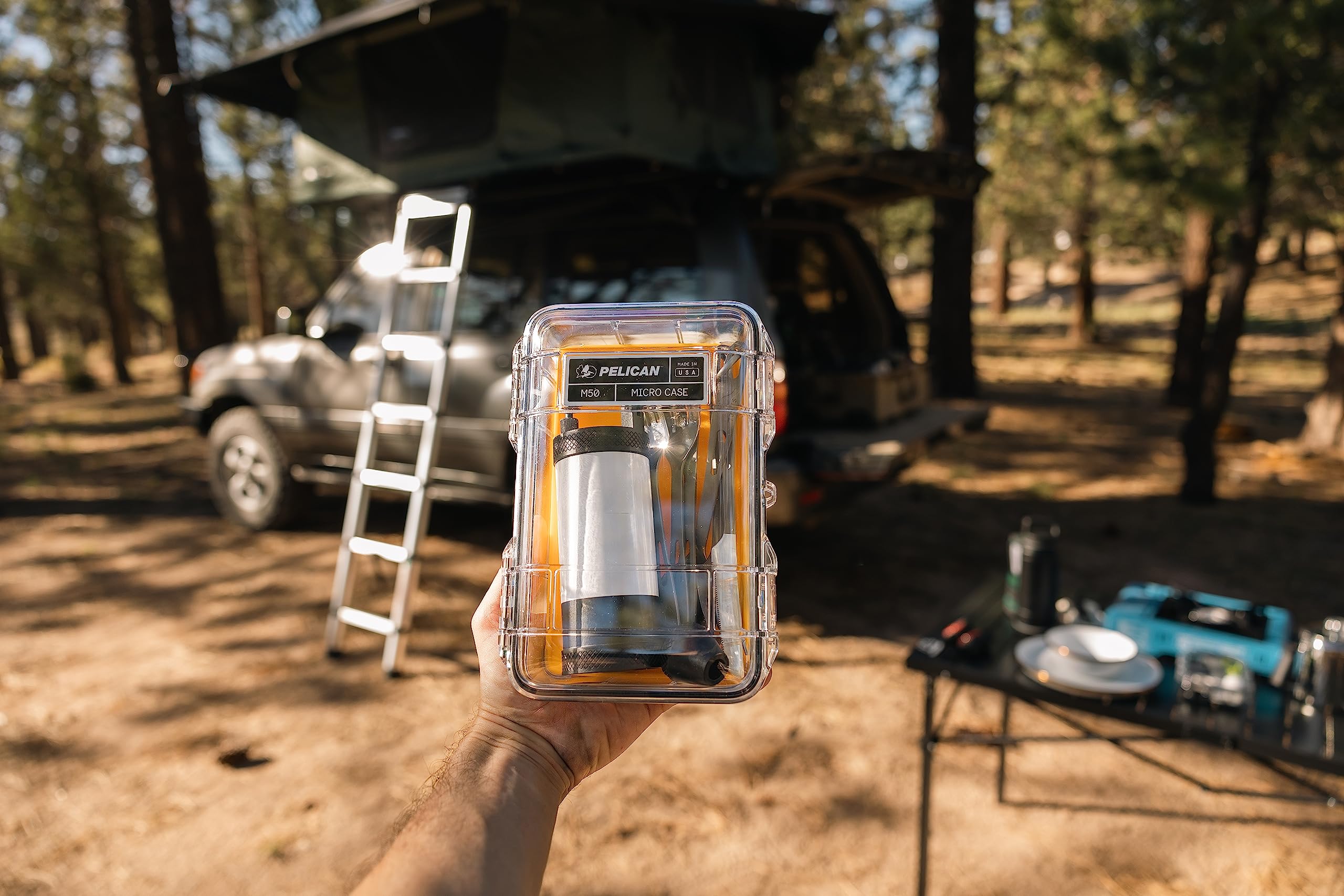 Pelican M40 Micro Case - Waterproof Case (Dry Box, Field Box) for iPhone, GoPro, Camera, Camping, Fishing, Hiking, Kayak, Beach and More (Black)