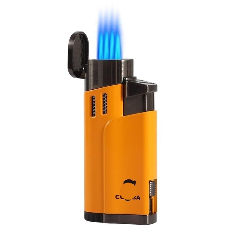 New Men's Gas Lighter, Quadruple Windproof Flame, Reusable, Easy to Carry, Suitable As A for Father's Boyfriend, Also Suitable for Daily Use (Color : C3)