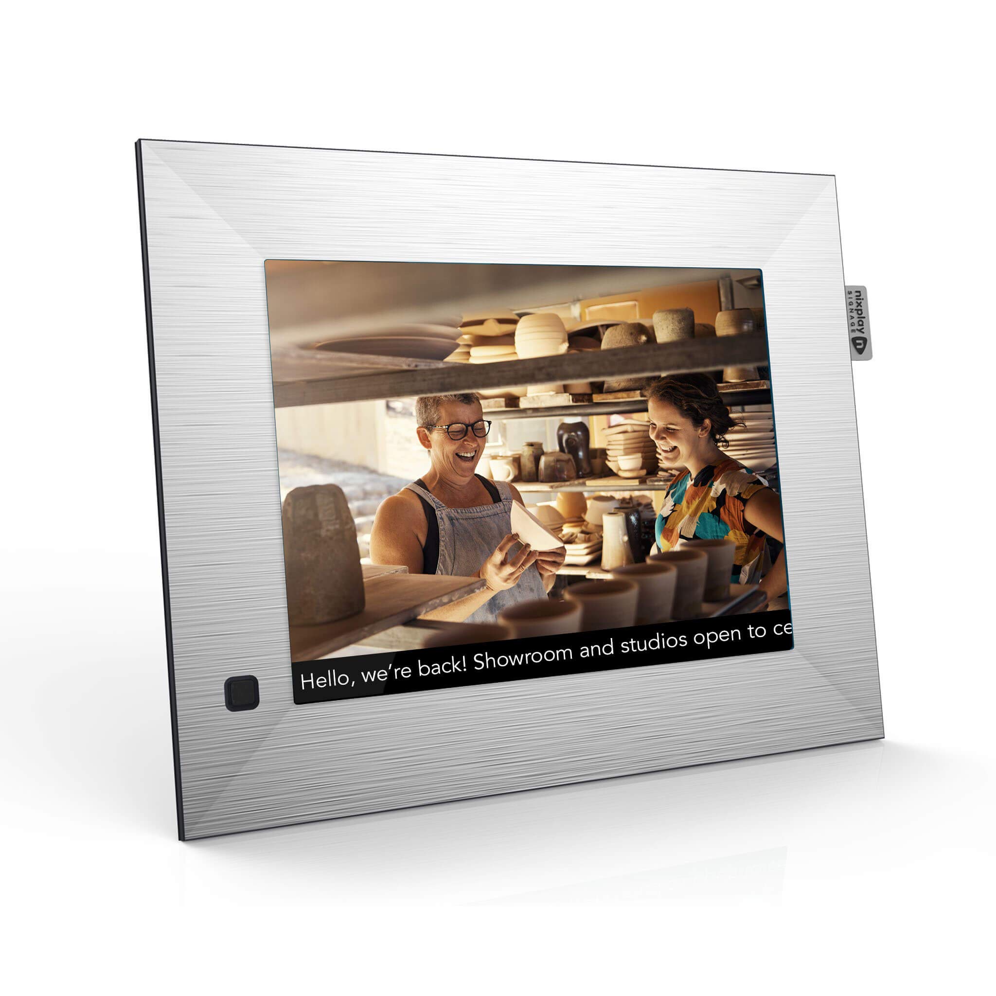 Nixplay Signage 8 Inch - Stunning Digital Signage, Ready to use Right Out of The Box. Remote Content Management, Paid Software Subscription Required