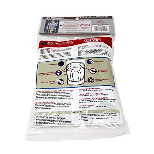 Mikasa 830JR Competition Antimicrobial Kneepad, White