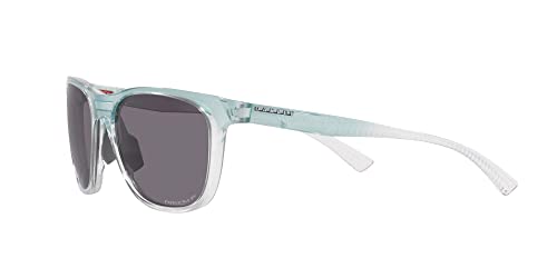 Oakley Women's OO9473 Leadline Square Sunglasses, Blue Ice/Prizm Grey Polarized, 56 mm
