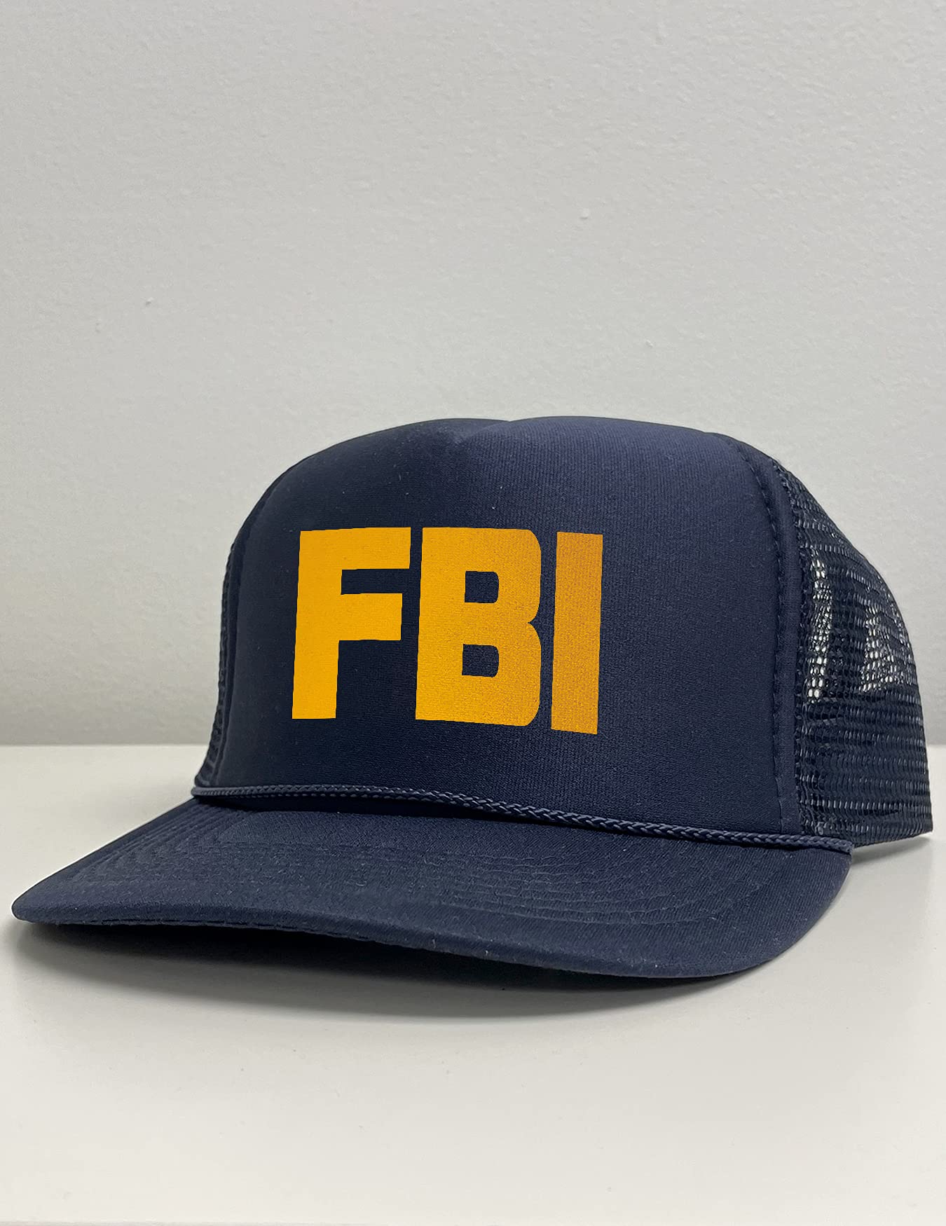 Promotion & Beyond FBI Navy (Gold Text) Investigation Halloween Costume Adjustable Unisex Sports Baseball Hat Cap for Daily Use