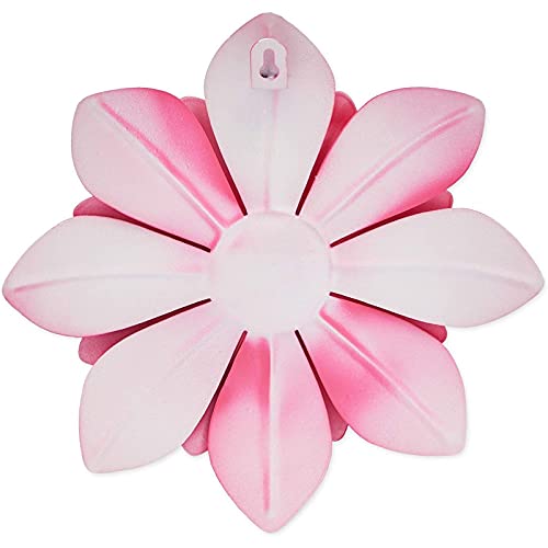 Pink Metal Flower for Home and Garden Decorations (10 x 2 Inches)