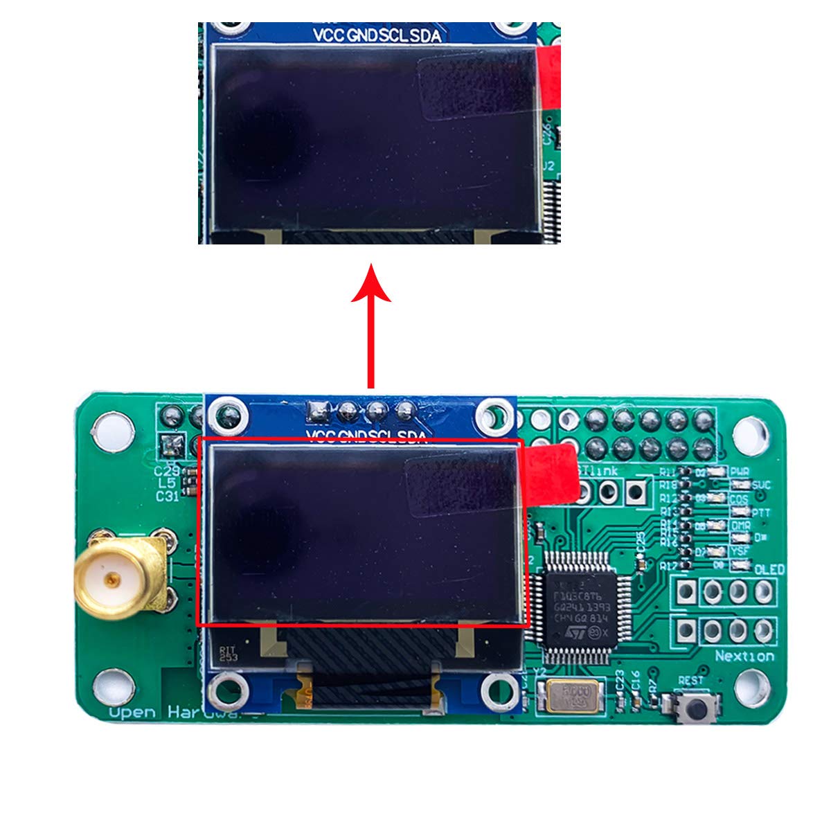 MMDVM Hotspot Spot Radio Station+ Antenna+OLED+ Black Case with Screen Support P25 DMR YSF D-Star UHF Expansion Board WiFi Digital Voice Modem Suitable for Raspberry Pi-Zero W, Pi 3, Pi 3B+